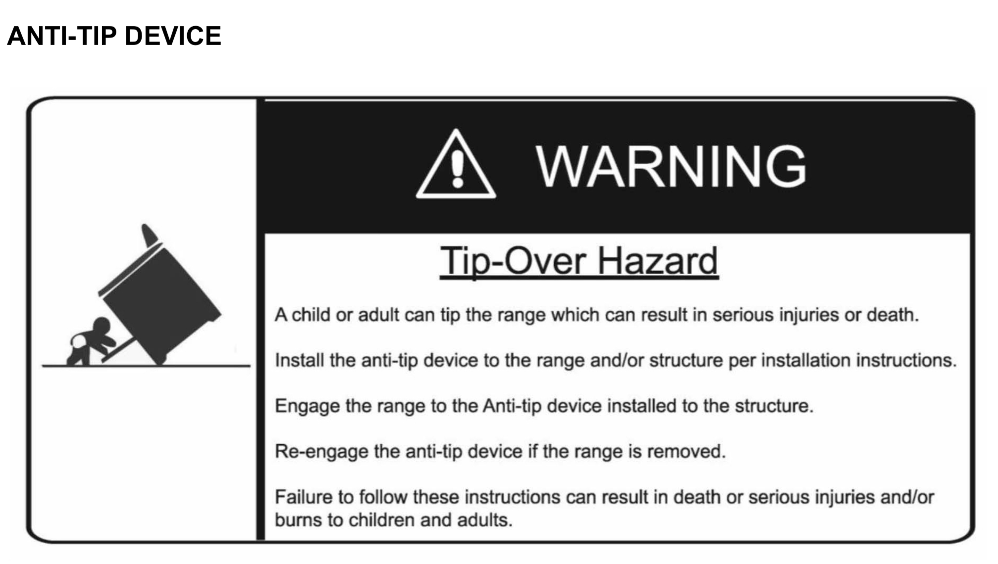 Anti-Tip Bracket for the Free-Standing Range – Home Run Inspections, LLC
